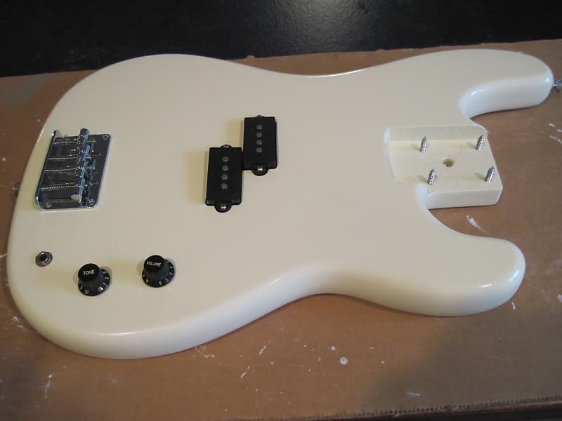Squier II Precision Bass SLAB Body, White Loaded '88-'89 | Reverb