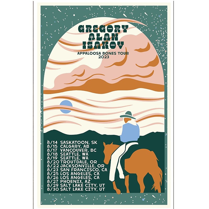 GREGORY ALAN ISAKOV - Appaloosa Bones Tour 2023 Ltd Ed New | Reverb