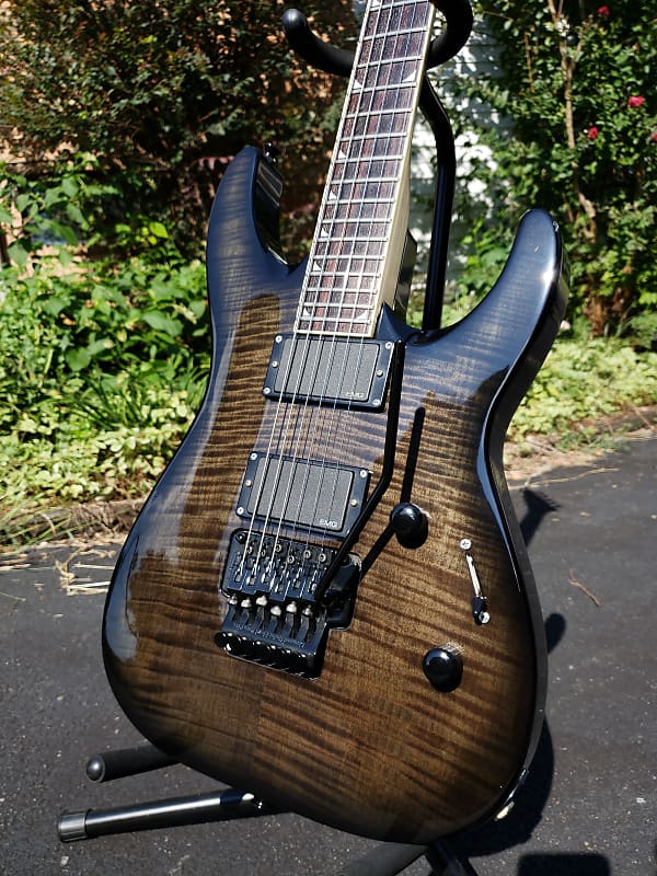 Jackson DKMG Dinky Guitar EMG 81 85 Trans Black Floyd Rose | Reverb