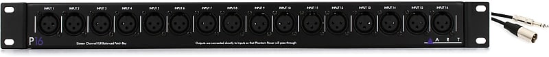 ART P16 16-channel XLR Balanced Patchbay Bundle with Pro Co | Reverb