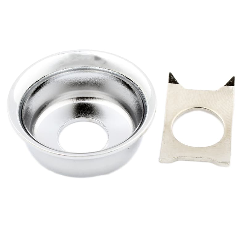 Chrome Jack Plate Cup w/ Retainer Clip for | Reverb Deutschland