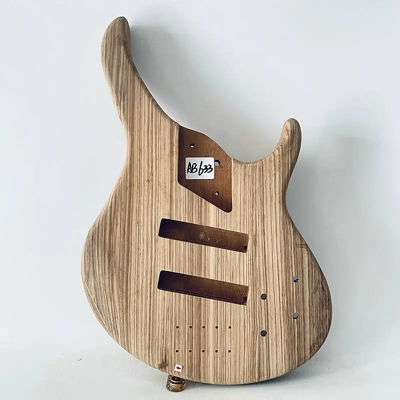 Wenge Wood Top Fanned Frets Bass Guitar Body DIY Project | Reverb