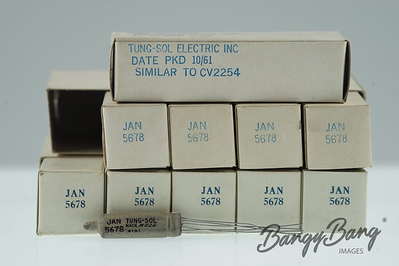 10 Vintage Military Tung-Sol JAN 5678 Premium Metal | Reverb UK