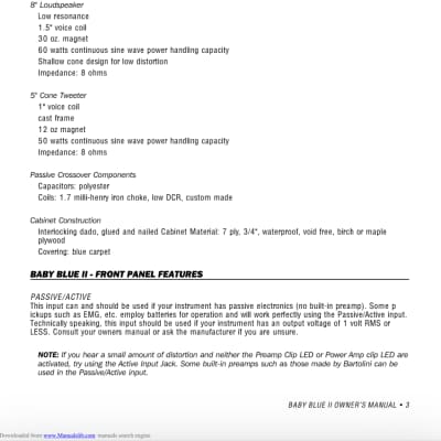 SWR Baby Blue II Late 1990s | Reverb