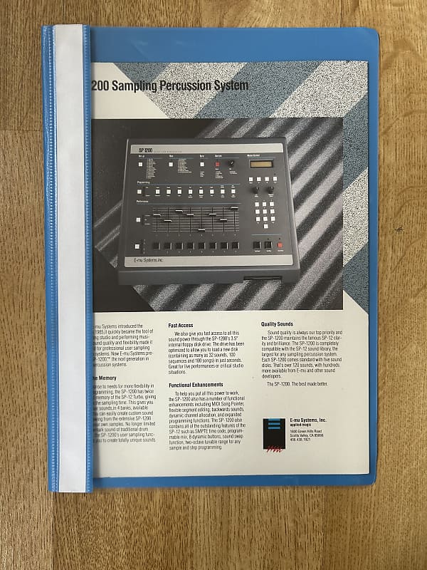 EMU SP1200 + SP12 + Emulator Sales Brochure Catalogs | Reverb