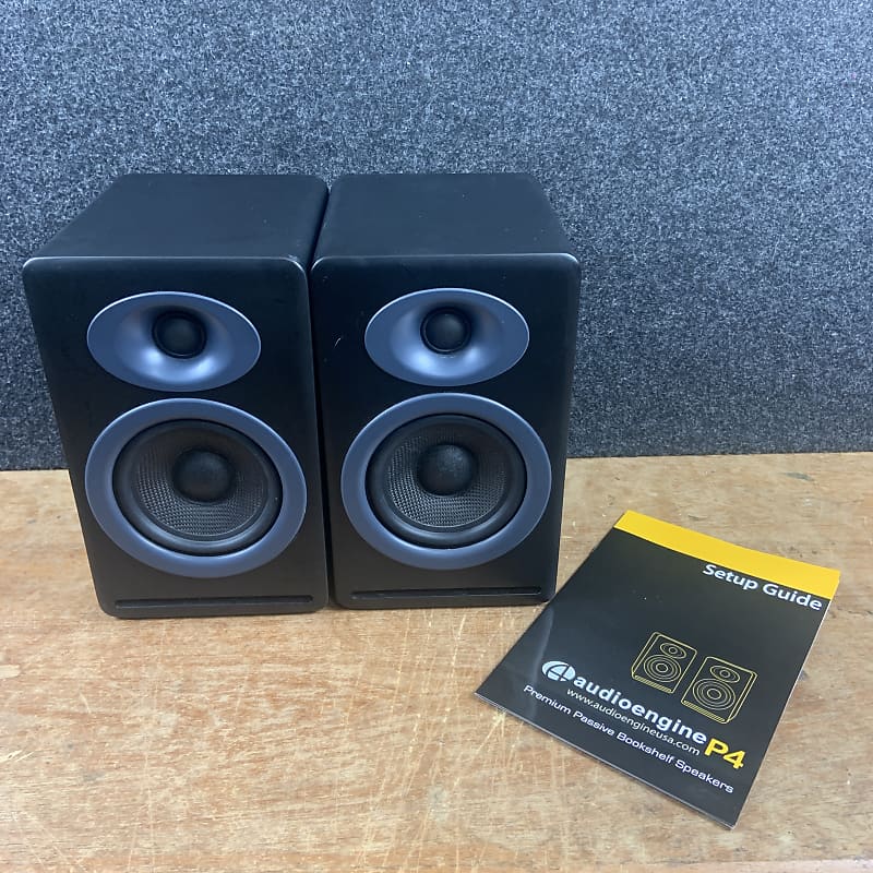 Audio Engine P4 Black Bookshelf Speakers | Reverb