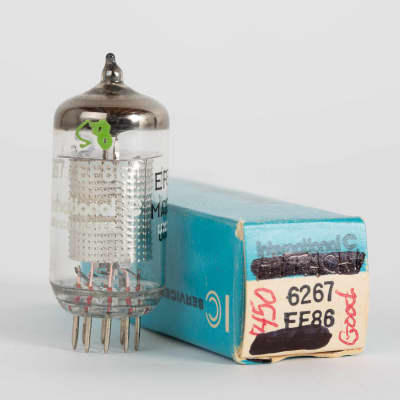 1960s Mullard EF86 6267 Vintage Blackburn Halo Getter Tube! | Reverb