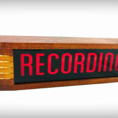 Studio Warning Sign, 14", "Recording", Red letters, | Reverb