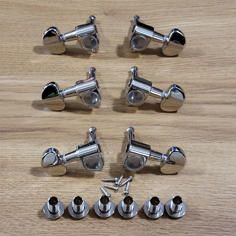 Gretsch 3Lx3R Grover Style Tuning Heads - Nickel | Reverb