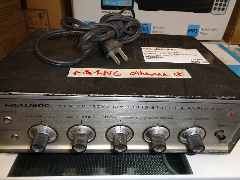 used Realistic MPA-20 120V/12V PA Amplifier AS IS For parts | Reverb