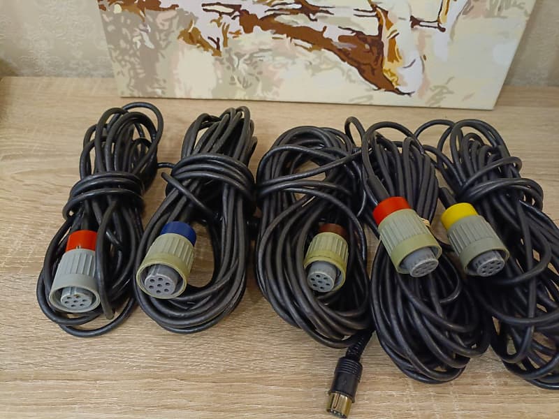 SET of 5 RFT Neumann Gefell 7 pin cables to DIN - 1970's | Reverb