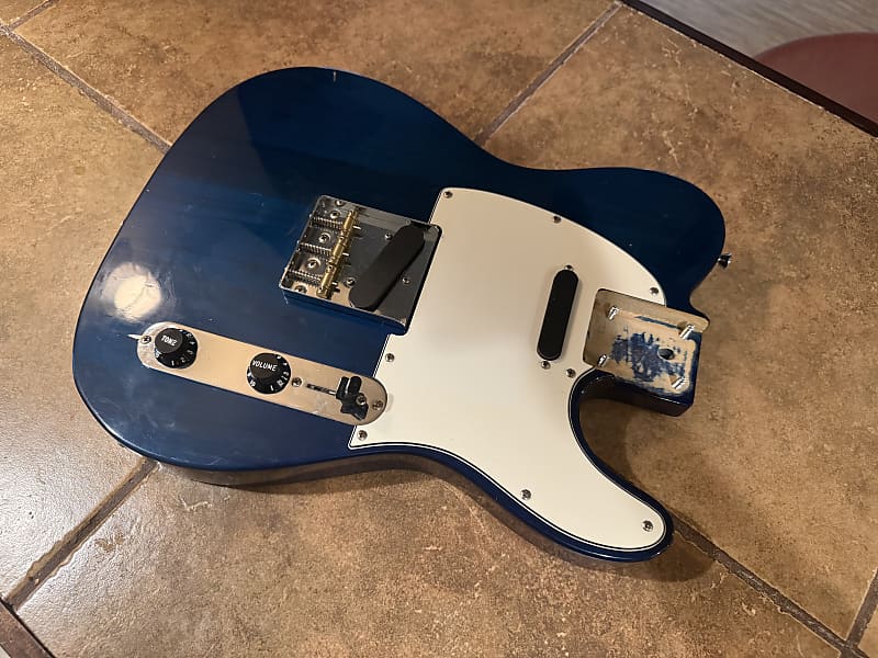 Blue Trans Loaded Tele Body - 1990's MIK? | Reverb