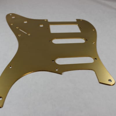Brushed Gold Anodized Aluminum HSS Strat Pickguard- Fits | Reverb