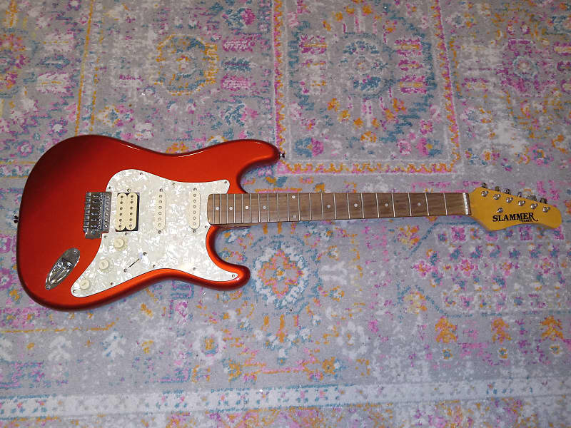 Hamer Slammer Strat Style Electric Guitar metallic Burnt | Reverb