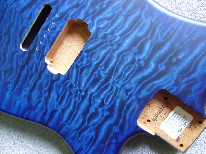 Warmoth Super Strat Trans Blue Satin Finish | Reverb