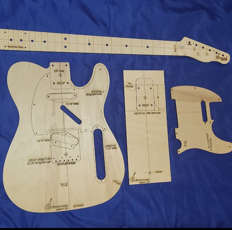Guitar Body, Neck &Pickguard Router Template Set 4Standard | Reverb