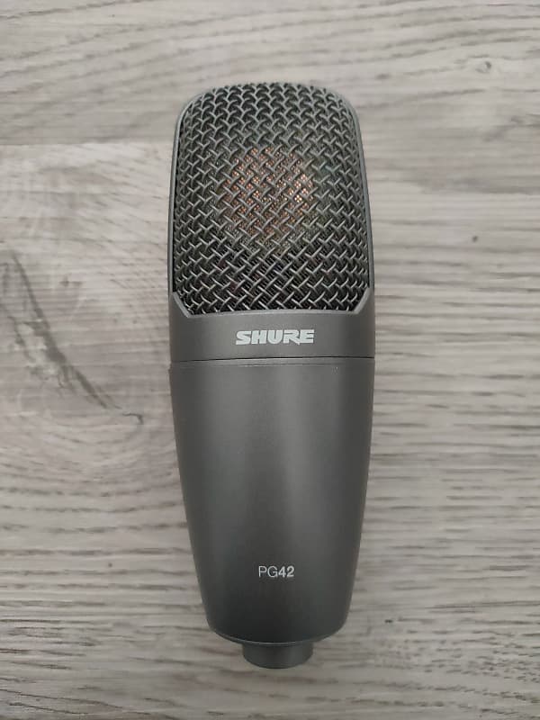 Shure PG42 Cardioid Condenser Microphone (XLR Cable)- Black | Reverb