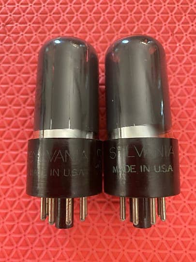 Matched Pair Sylvania 6V6 6V6GT Gray Glass Vacuum Tubes | Reverb