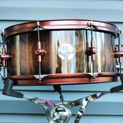 HHG Drums walnut stave snare drum with copper hardware 2023 - | Reverb