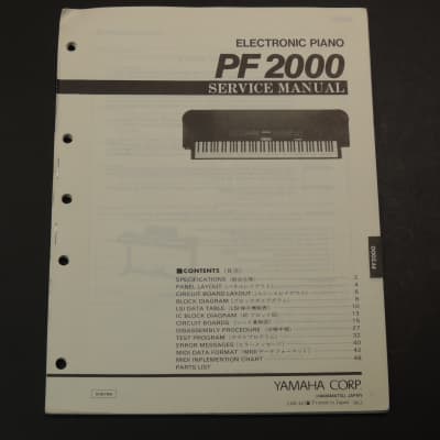 Yamaha PF2000 Service Manual | Reverb