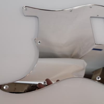 Lefty left handed Silver Mirror Acrylic Strat Stratocaster 11 | Reverb