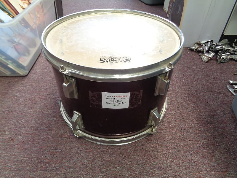 Generic 13" Tom Drum Shell Wine Red | Reverb