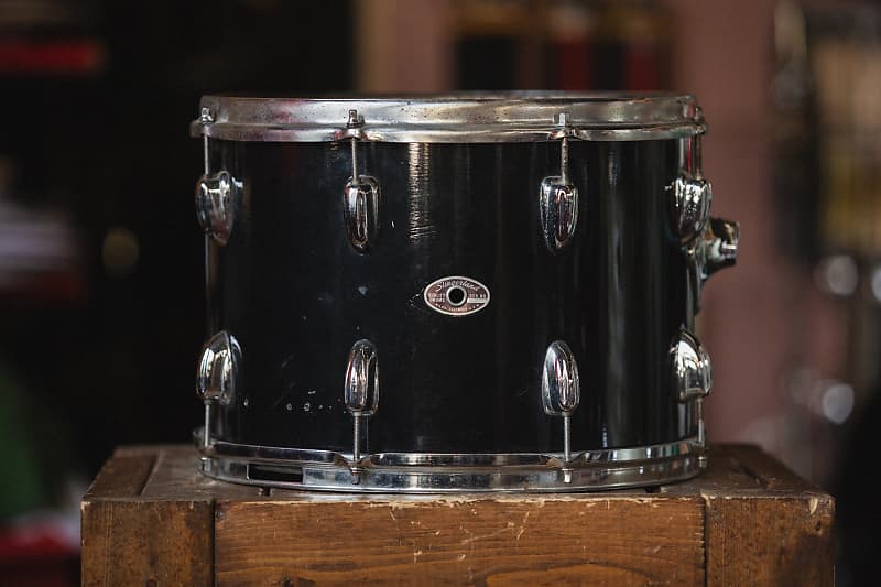 1970s Slingerland Rack Tom in Jet Black - 10x14 | Reverb