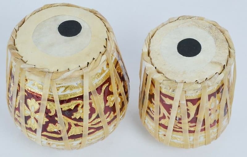 Designer Tabla Meenakari Decorative Work Showpiece Musical | Reverb
