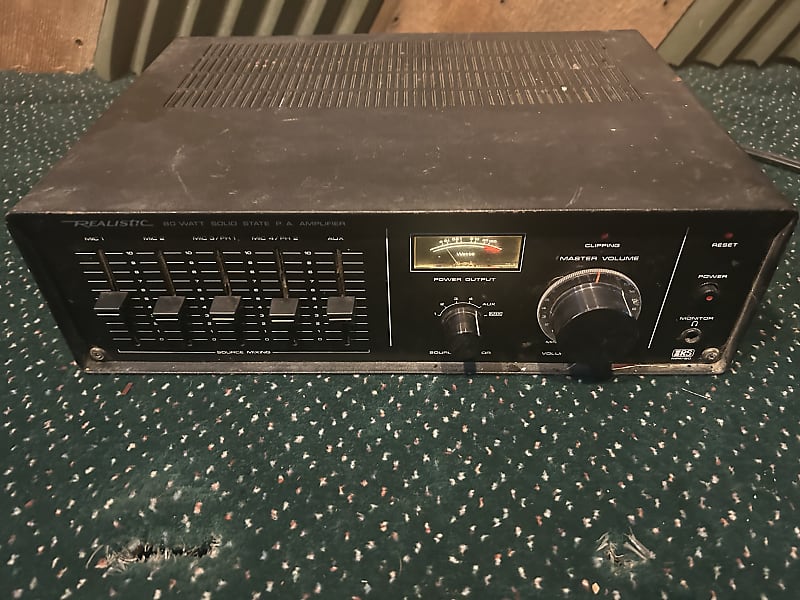 *Vintage* 1980s Realistic MPA-80 - Public Address Amplifier - | Reverb
