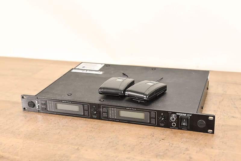 Shure U4D-UA Dual Wireless Receiver with U1-UA belt packs - | Reverb