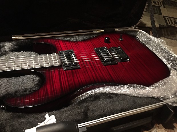 Washburn Face eraser X81 USA Flame Trans Red | Reverb UK