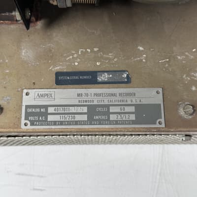 Ampex MR70 1/4" Analog Tape Recorder Transport | Reverb Canada