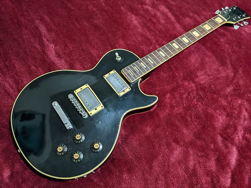 Unbranded Japanese LP Custom Copy 70s/80s Black - Project - | Reverb