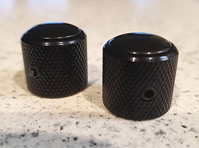 Tele knob black pearl top X 2 By Dillion | Reverb