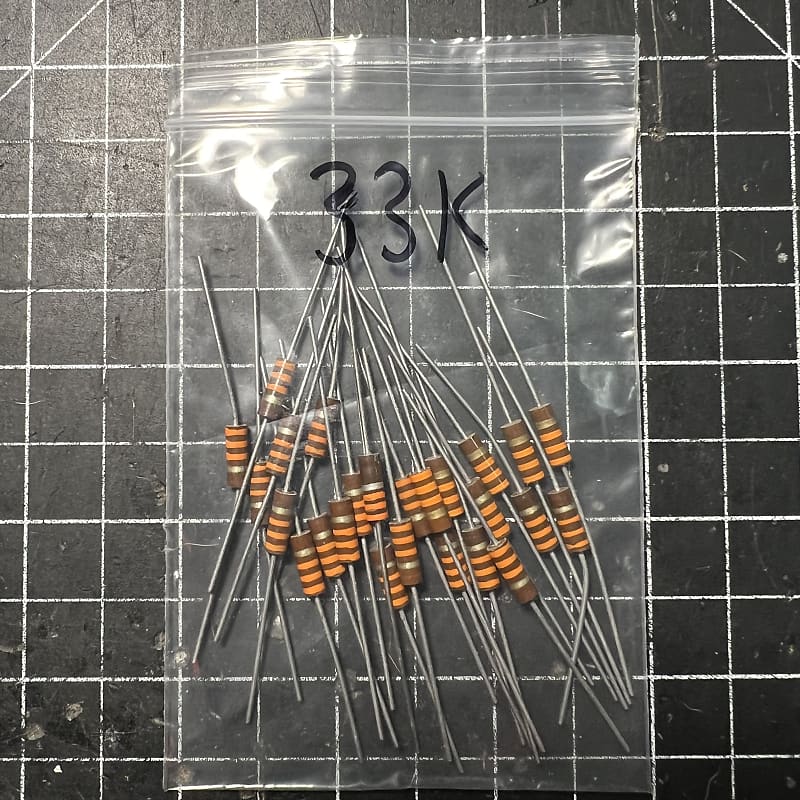 Allen Bradley 33K 1/2w carbon composition resistors (pack of | Reverb