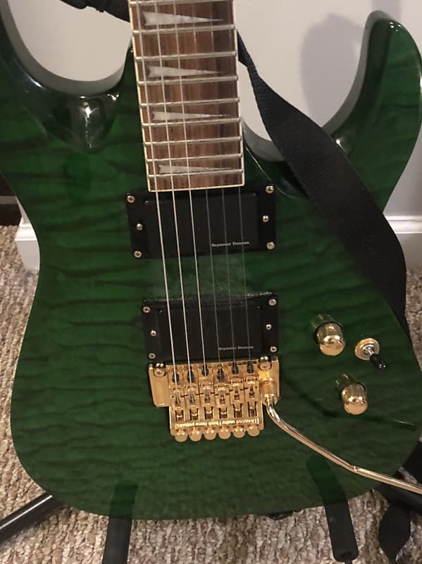 Johnson Catalyst JS-330 Green Flame Top with Gold Hardware | Reverb