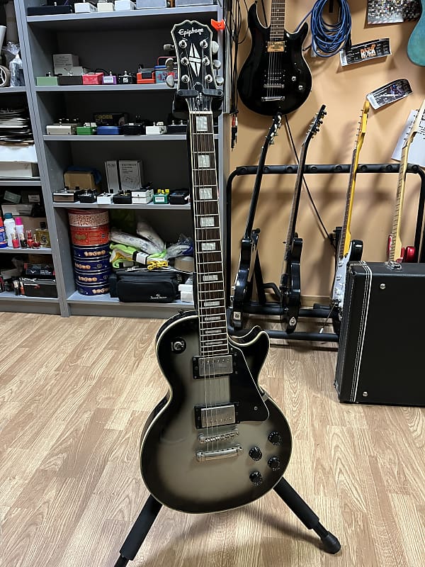 Epiphone Les paul Custom - silver burst ltd | Reverb