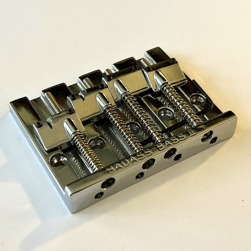 Badass Bass II 4-String Bass Bridge - Chrome | Reverb