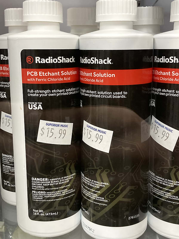 Radioshack PCB Etchant Solution With Ferric Chloride acid | Reverb