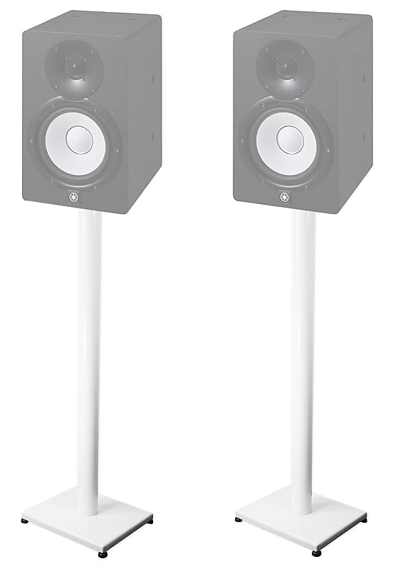 Pair 37” Steel White Stands For Yamaha HS8 Studio Monitors | Reverb