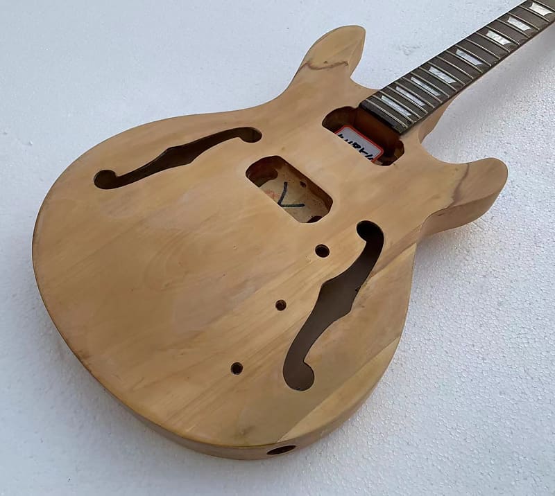 Solid Guitar Double Cutaway Body with Maple Neck, Rosewood | Reverb