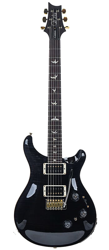 PRS Custom 24 Piezo 10 Top Gray Black | Reverb