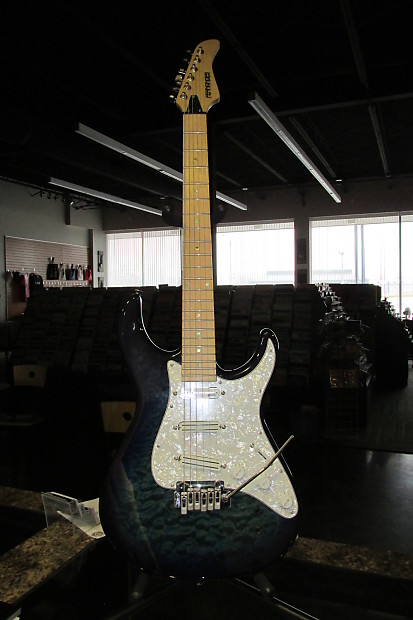 FERNANDES - Retrorocket Elite - Trans Blue - Sustainer - | Reverb