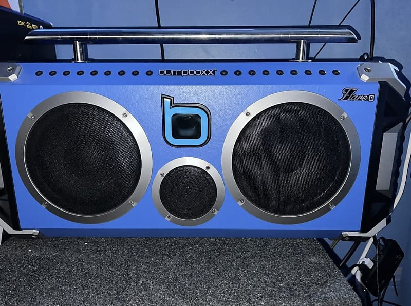 Bumpboxx Flare8 Blue w/ Charger + Mic - Bluetooth Boombox | Reverb