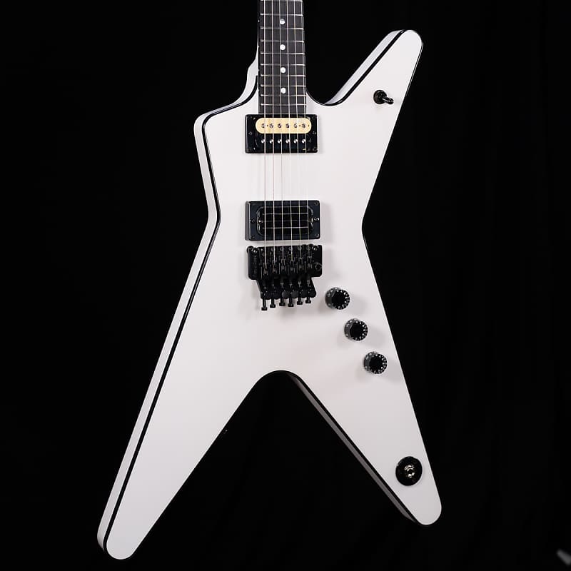 Dean USA Custom Shop ML Floyd Rose - Snow White w/ Ebony | Reverb