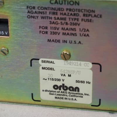 Orban 642B Parametric Equalizer Notch Filter Blackface | Reverb