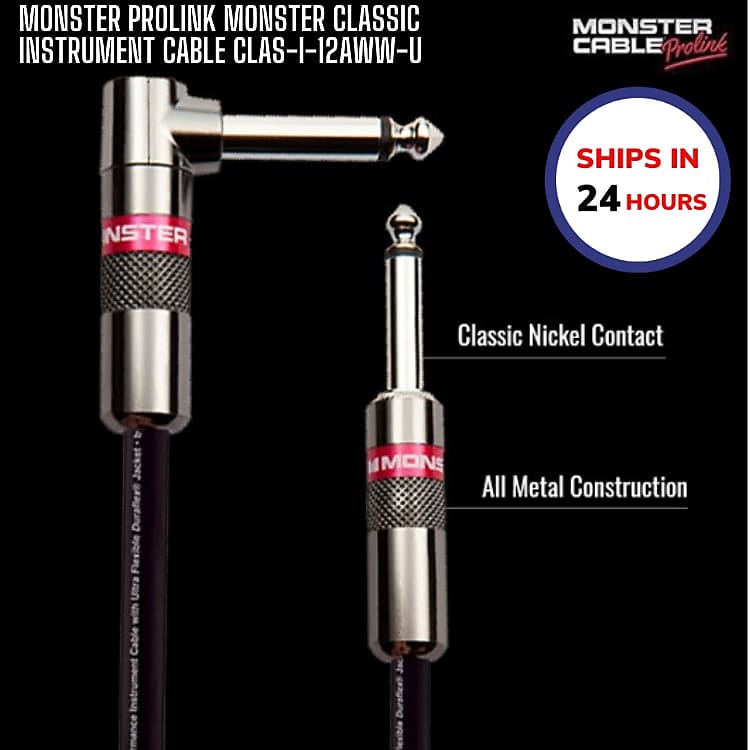 Monster Prolink Monster Classic Instrument Cable 12 ft - | Reverb