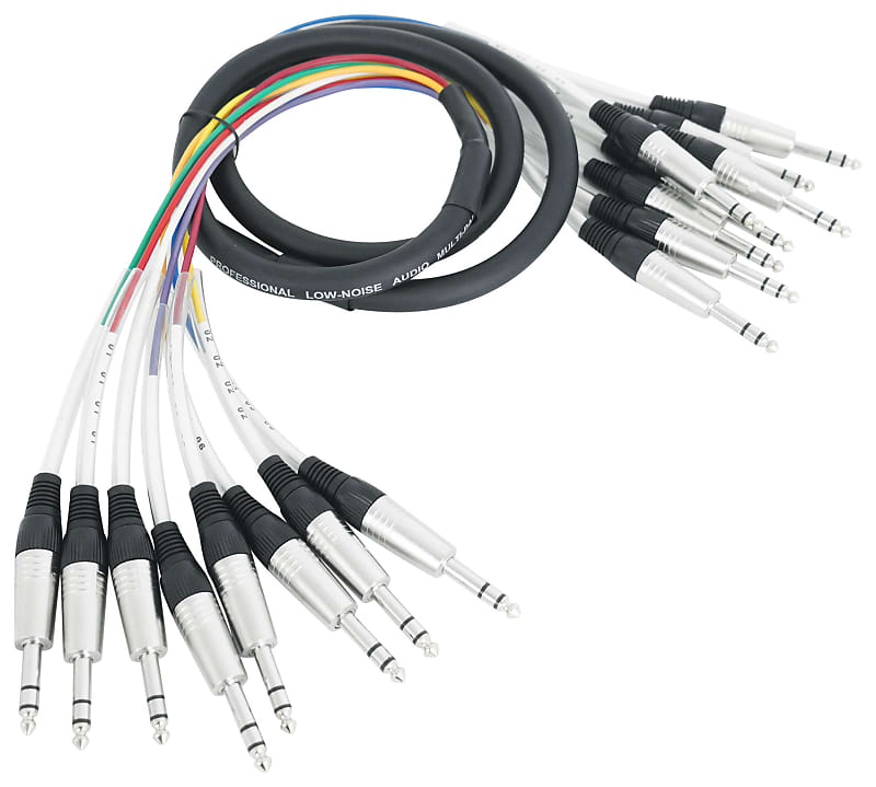 Rockville SQ806 8 Channel 6 Foot 1/4" TRS Snake Cable (Male | Reverb