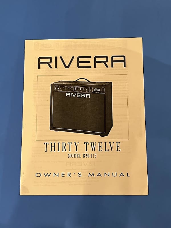 Rivera Thirty Twelve Model R30-112 Owner's Manual | Reverb