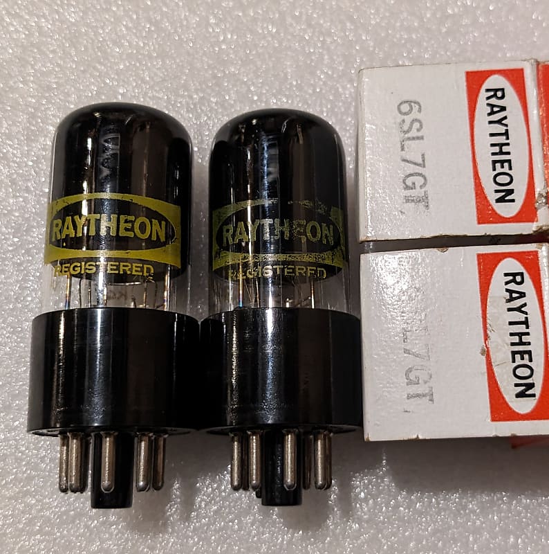6SL7GT Raytheon Matched Pair Tubes NIB NOS Testing Same | Reverb UK